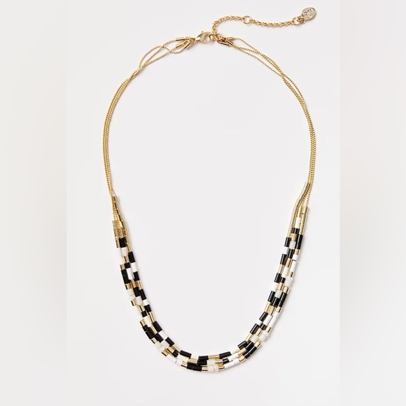 LOFT | Jewelry | Nwt Loft Enamel Necklace In Black White | Poshmark